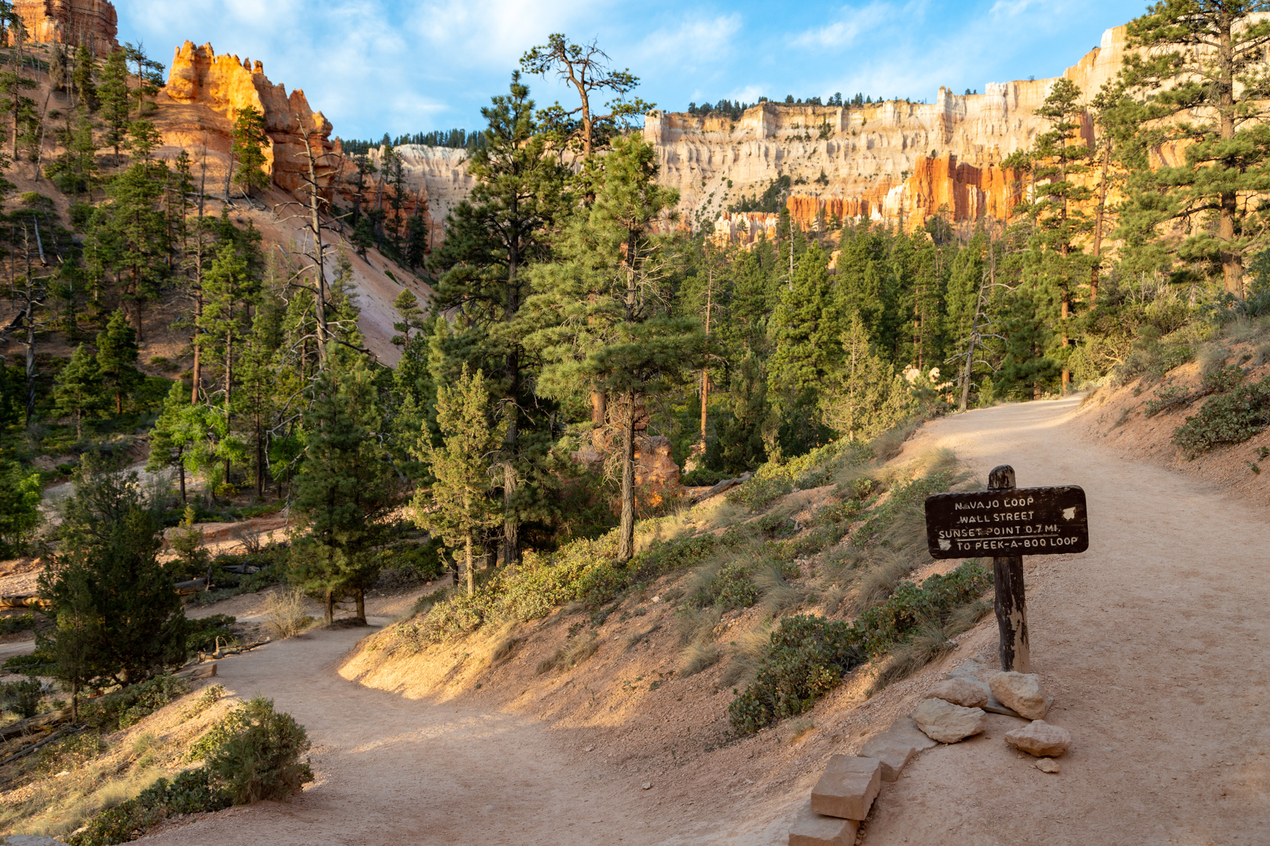 Non-stop view on a long Bryce Canyon hiking loop that combines four ...