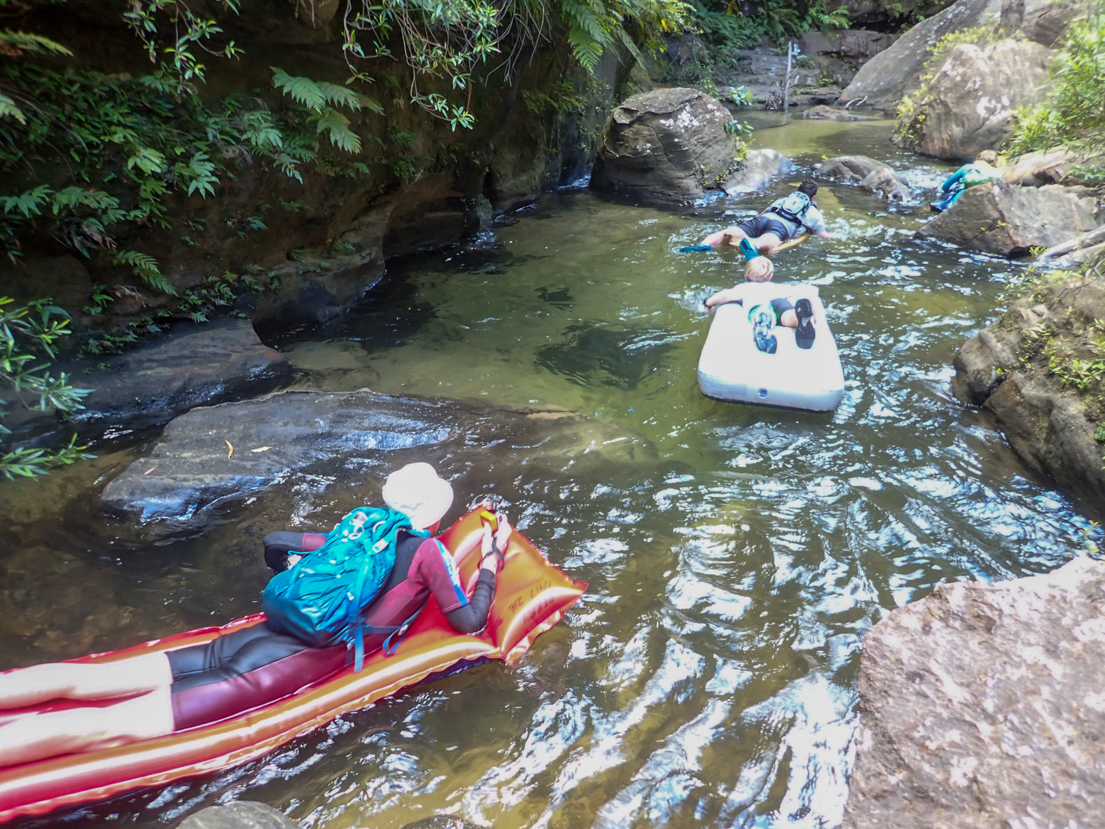 Down the Wollangambe Canyon (Lower Section) on an Inflatable Otter ...