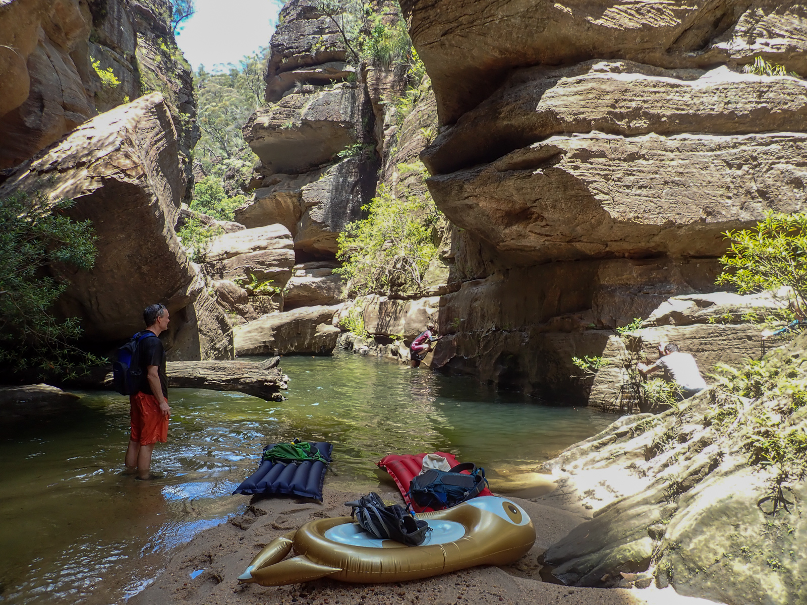 Down the Wollangambe Canyon (Lower Section) on an Inflatable Otter ...