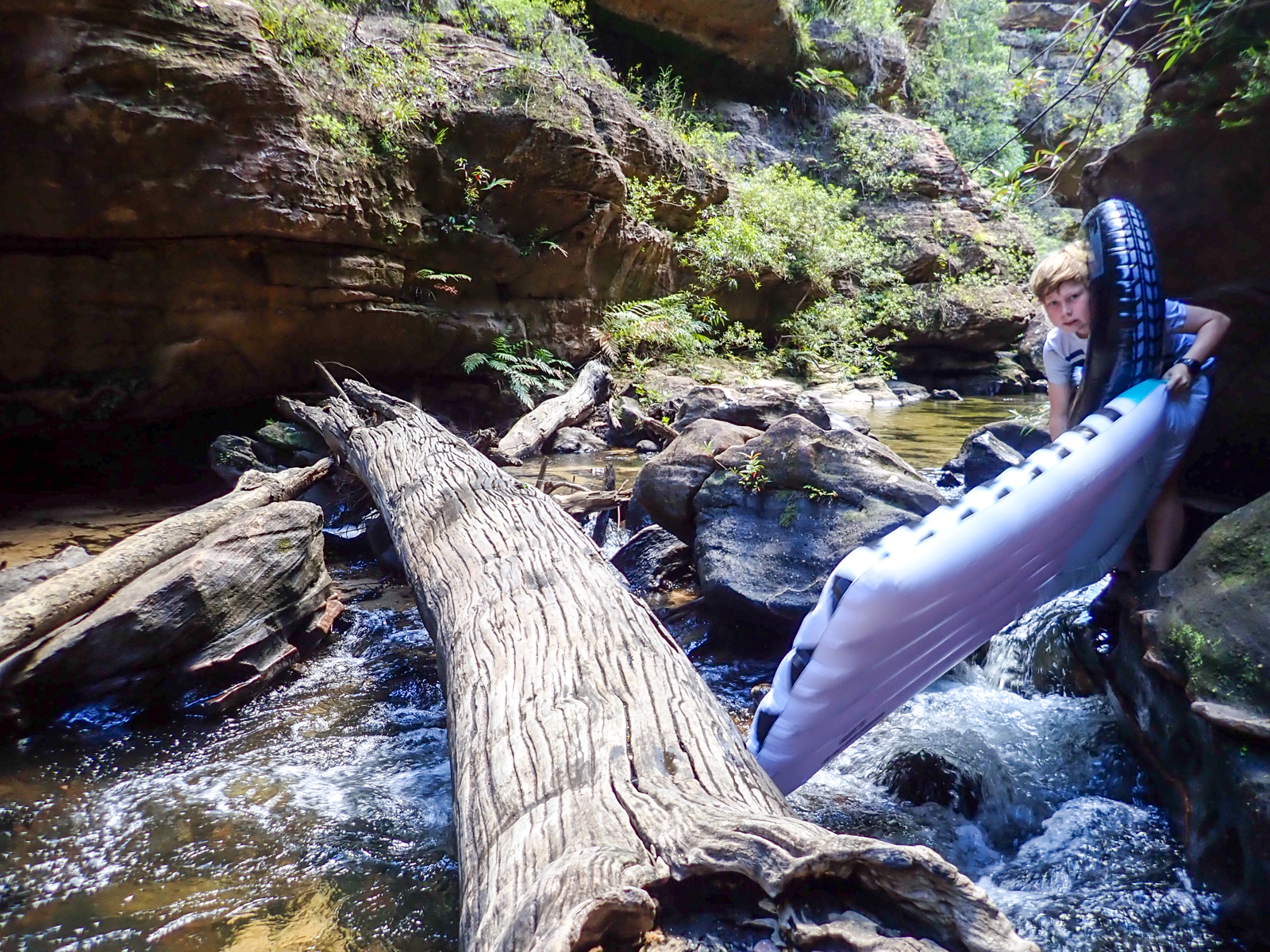 Down the Wollangambe Canyon (Lower Section) on an Inflatable Otter ...